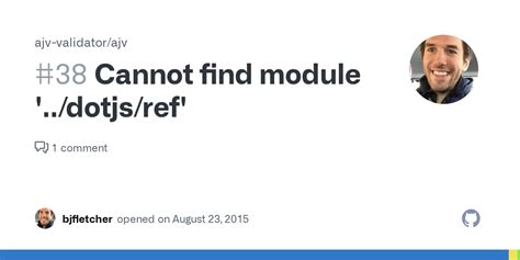 cannot find module dotjs ref · issue 38 · ajv validator ajv · github