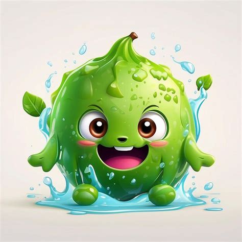Premium Photo 3d Cute Lime Character