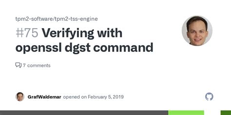 Verifying With Openssl Dgst Command · Issue 75 · Tpm2 Softwaretpm2