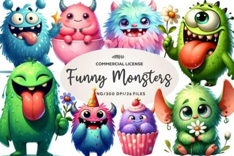 Cute Funny Monsters Sublimation Graphic By Dreamshop · Creative Fabrica