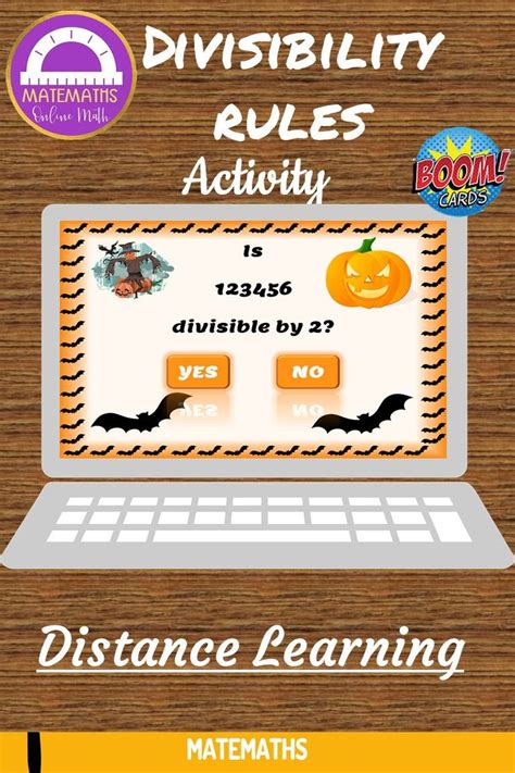 Halloween Math Worksheets Divisibility Rules BOOM CARDS Halloween Math Worksheets Practices