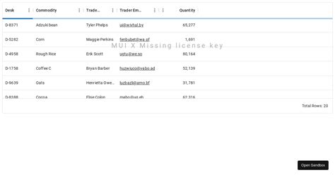 infiniteloadinggrid demo — mui x codesandbox