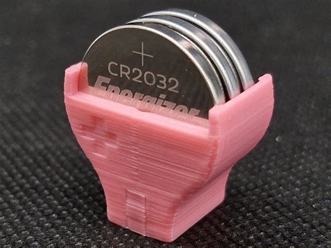 Cr2032 Coin Cell Battery Holder By Mintonette Download Free Stl Model