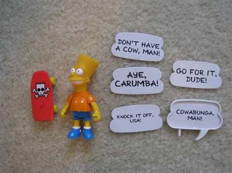 1990 Bart Simpson The Simpsons Series 1 Figure Mattel Skateboard Speech
