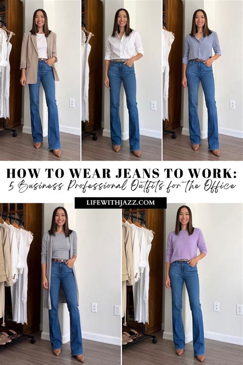 How To Wear Jeans To Work 5 Business Professional Outfits For The