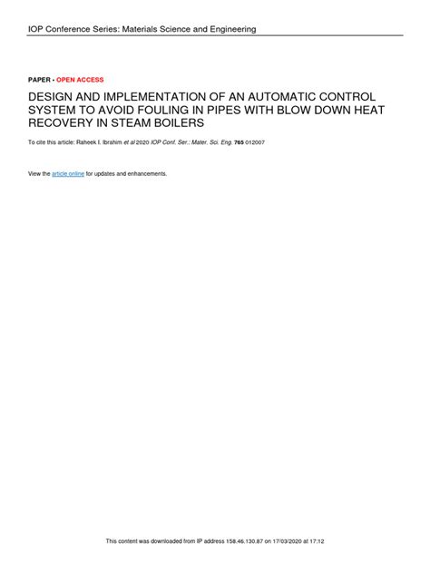 Design And Implementation Of An Automatic Control Pdf