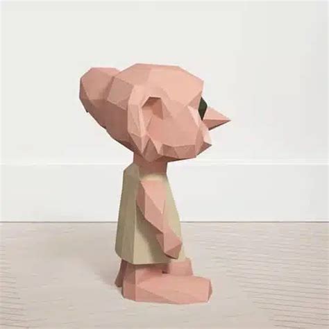 Dobby Harry Potter 3d Origami Paper Decoration To Assemble