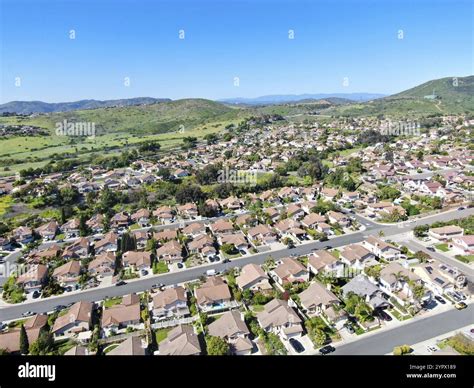 Aerial View Of Upper Middle Class Neighborhood With Residential