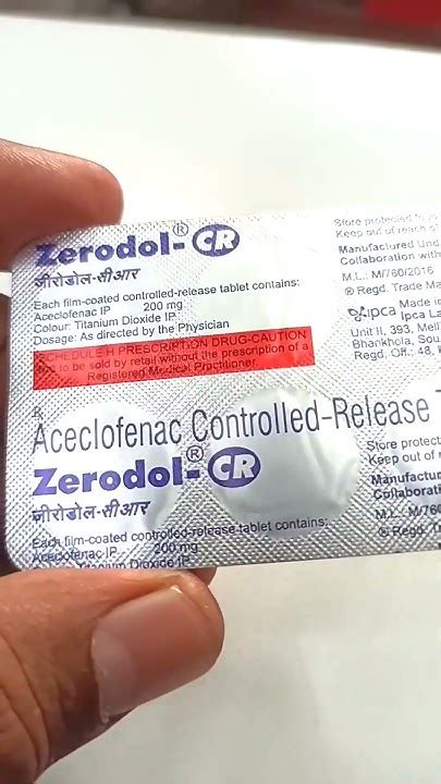 दर्द और सूजन की बेस्ट टेबलेट Zerodol Cr Youtube