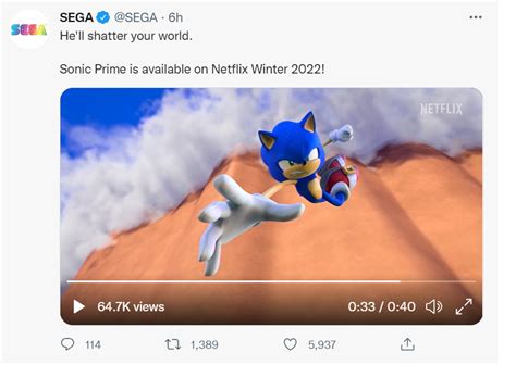 Sonic Prime In Arrivo La Serie Su Netflix Spettacolo Periodico Daily