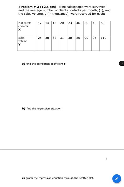 Solved Problem 3 125 Pts Nine Salespeople Were