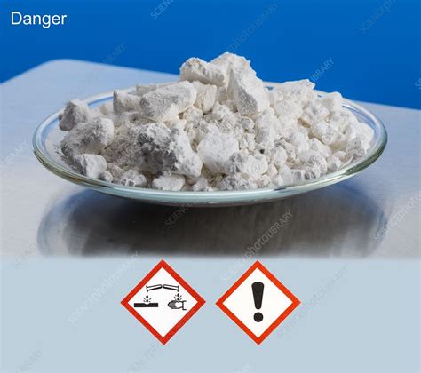 Calcium Oxide With Hazard Pictograms Stock Image C0491227