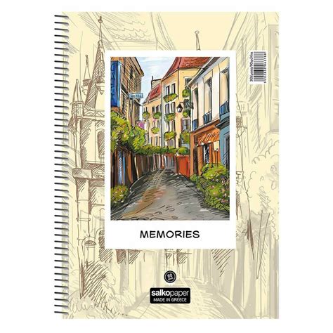 Salko Paper Σπιράλ Τετράδιο Ριγέ Β5 120 Φύλλων 4 Θεμάτων Memories Πολύχρωμο 6374 Skroutz Gr
