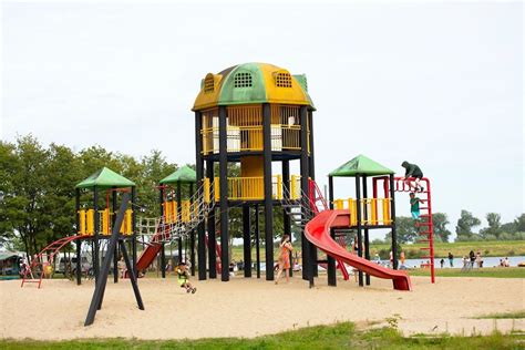 Oostappen Park Marina Beach Uit Met Kinderen