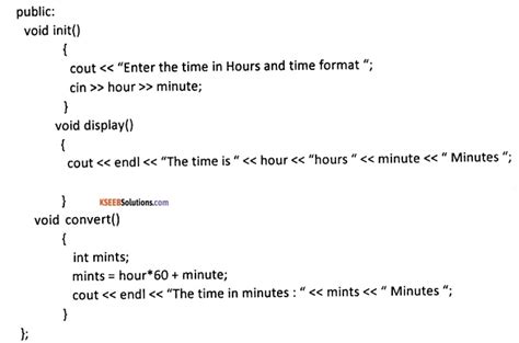 2nd puc computer science question bank chapter 7 classes and objects