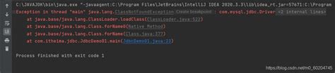 Exception In Thread Main Javalangclassnotfoundexception Commysqljdbcdriver解决如此报错的问题