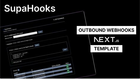Supahooks An Outbound Webhooks Nextjs Template