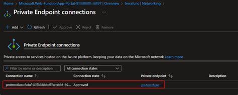 Enabled Azure Function S Public Endpoint When Connect To A Private Endpoint Stack Overflow