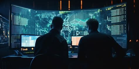 Premium Ai Image A Closeup Of Two Individuals Performing Big Data Analysis On A Computer In An