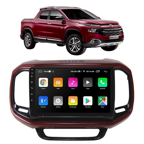 Kit Central Multimídia Android Fiat Toro 2016 2017 2018 2019 2020 2021 2022 9 Polegadas Tv
