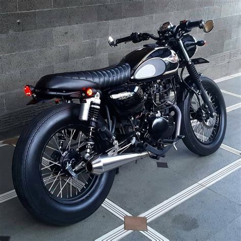 Black Cafe Racer Motorcycle