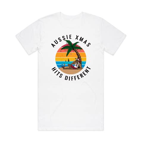 Christmas Island Mens T Shirt White Friendly Aussie Buds Store