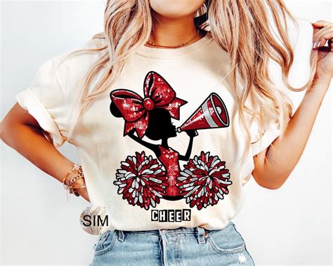 Cheer Bow Png Faux Sequin Cheer Bow Red Cheerleader Sequin Bow Png