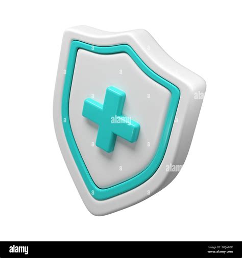 3d Medical Health Protection Shield Cross Protected Guard Concept
