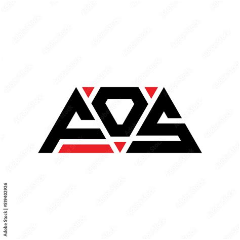 Fos Triangle Letter Logo Design With Triangle Shape Fos Triangle Logo Design Monogram Fos