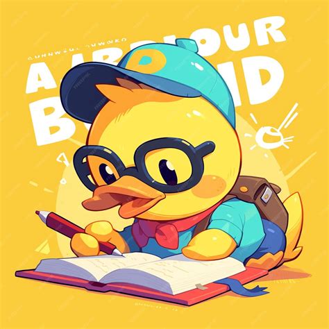 Un Profesor De Patos Trabajador Al Estilo De Las Caricaturas Vector