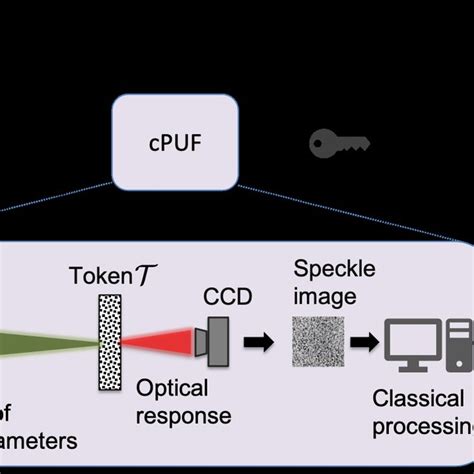 schematic representation of an optical token the token resembles a