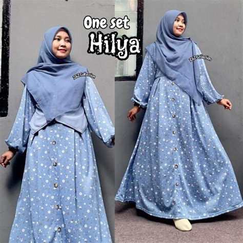 Jual Hilya Set Gamis Vest Shopee Indonesia