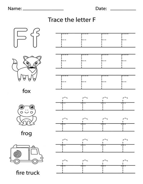 printable letter f tracing examples free download and print for you