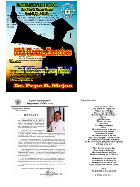 Sample Program Closing Exercises Further Education Schools