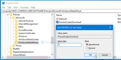 prevent windows media player from downloading codecs automatically