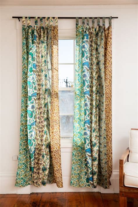 Sari Inspired Mixed Floral Curtain Panel Floral Curtains Curtains