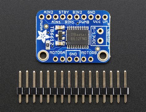 pinouts adafruit tb6612 1 2a dc stepper motor driver breakout board
