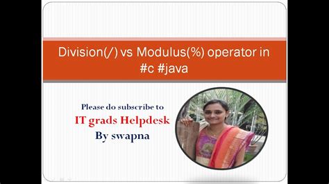 Division Versus Modulus Operator In C Or Java Youtube