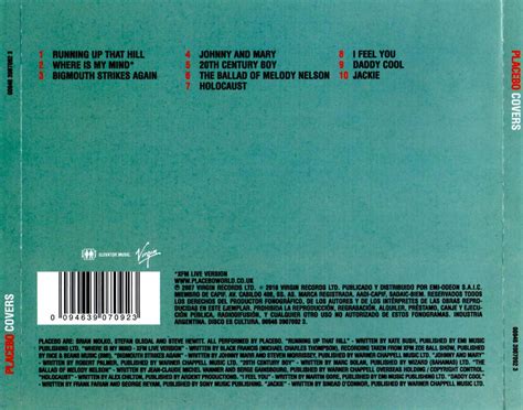 Car Tula Trasera De Placebo Covers Portada