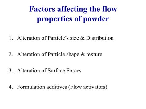 Flow Properties Of Powders Ppt