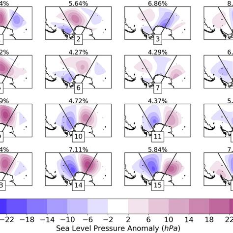 Som Nodes Of Slp Anomalies Shaded Pink And Blue Numbered From 1 To