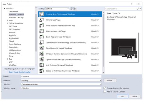 C Console Uwp Applications 지락문화예술공작단