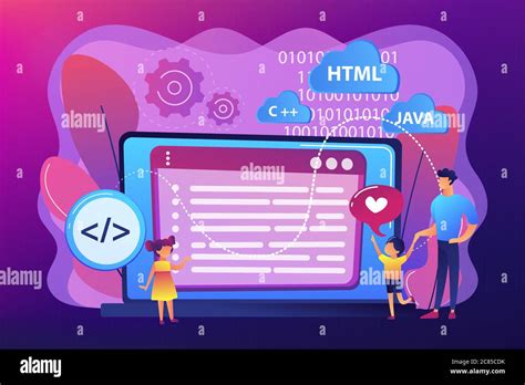 Computer Programming Camp Concept Vector Illustration Stock Vector Image And Art Alamy