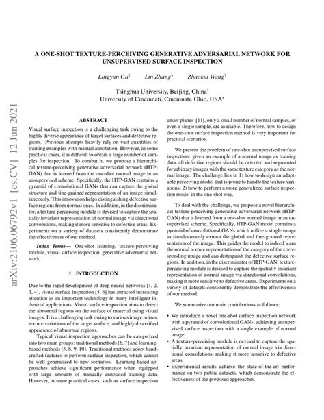 Pdf A One Shot Texture Perceiving Generative Adversarial Network For Unsupervised Surface