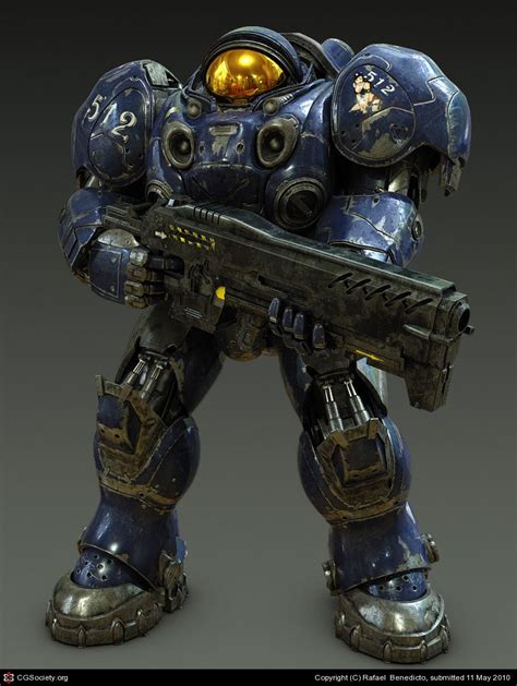 Starcraft Terran Marine By Rafael Benedicto 3d Cgsociety