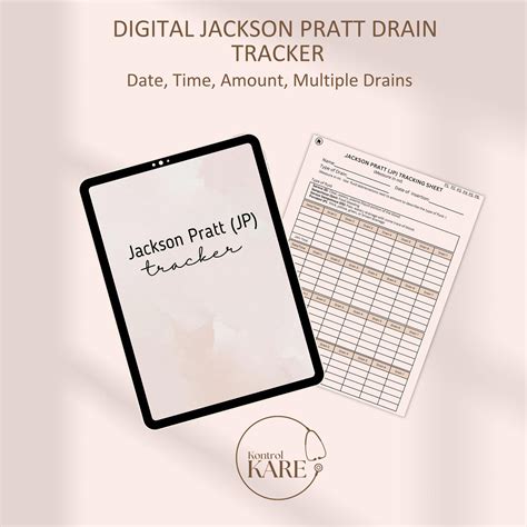 Jackson Pratt Drain Output Tracker Surgical Drain Record Sheet Post