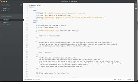 a review of the brackets editor