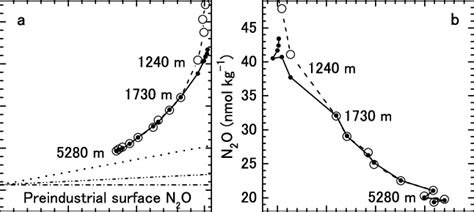 A Plots Of N 2 O Concentration Vs The Level Of O 2 Consumption O