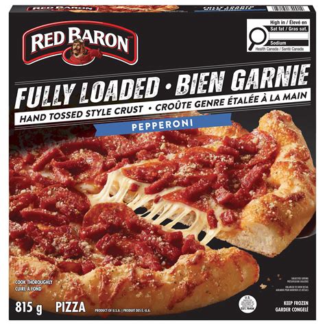 Red Baron Fully Loaded Pepperoni Hand Tossed Crust Frozen Pizza 815 G