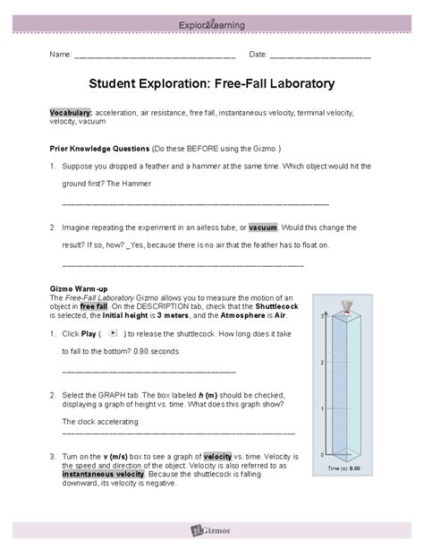 Free Fall SE Ab2347 9c9715 Name Date Studocu